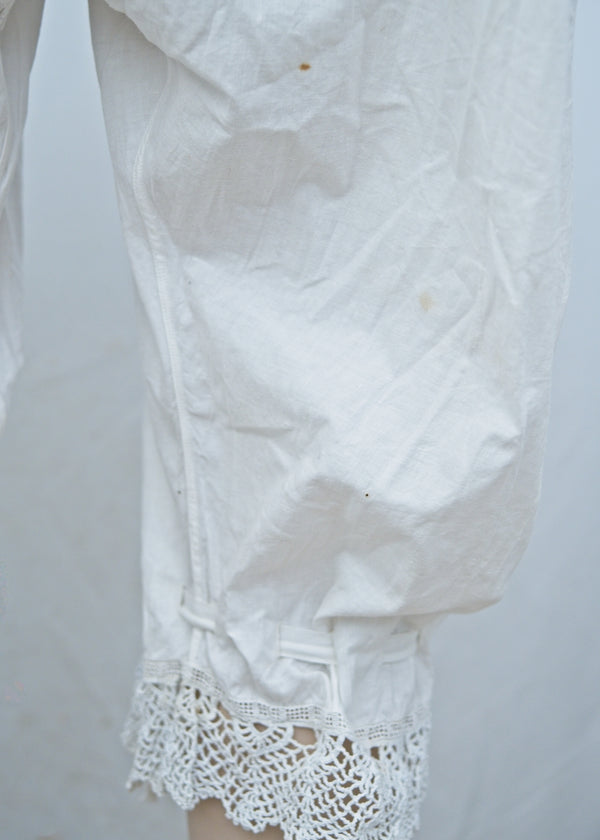 Antique Victorian White Knickerbockers • Split Leg Bloomers – Top Notch ...