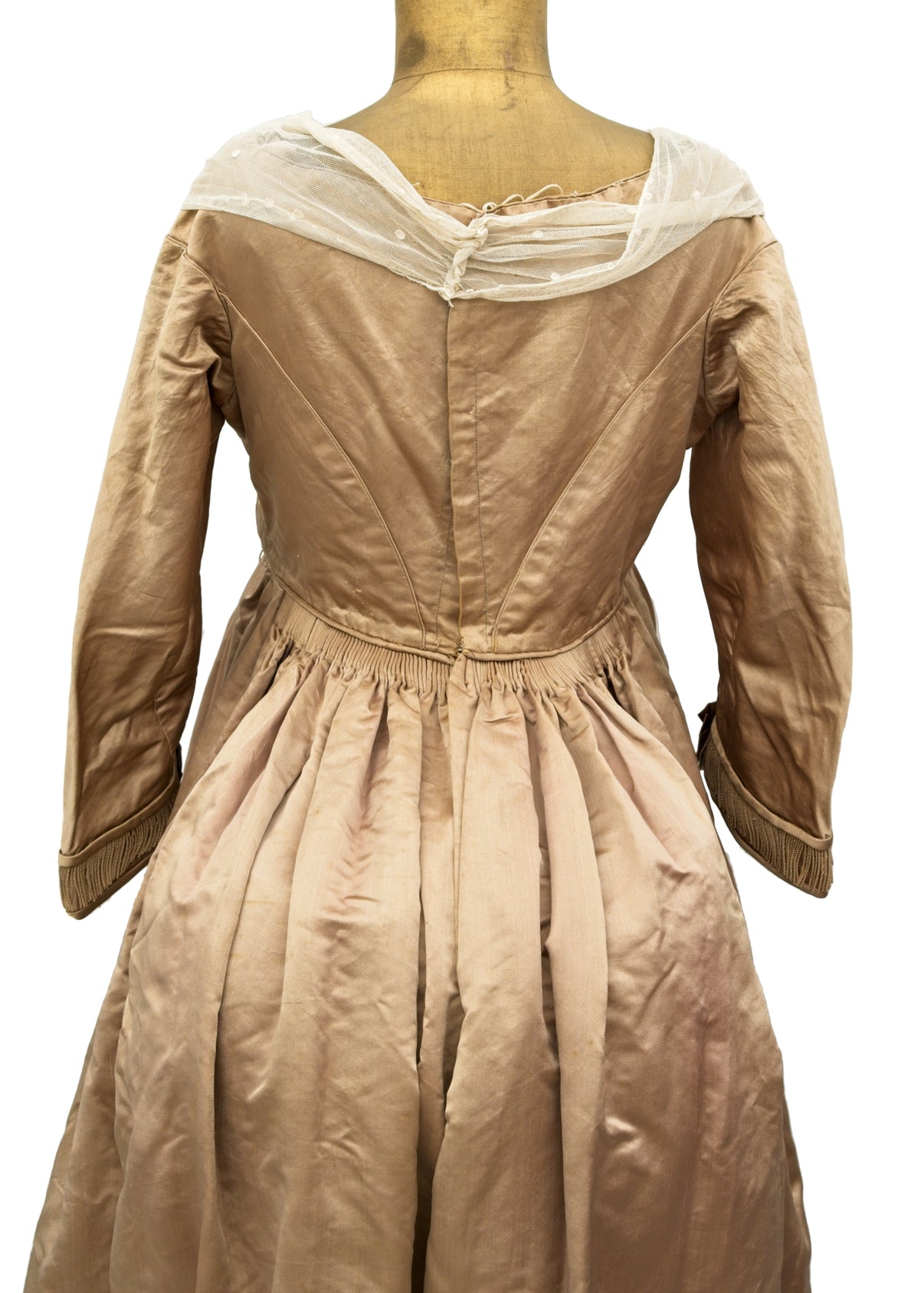 Antique Victorian Cappucino Silk Bustle Dress – Top Notch Vintage
