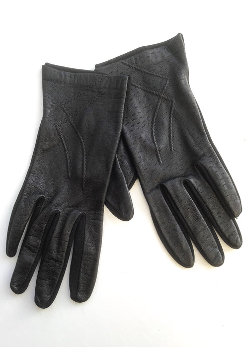 1970s Vintage Black Leather Driving Gloves • St Michael • Size 7 – Top ...