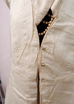 1910s Antique Edwardian Cream Silk Matelassé Brocade Drape Coat – Top ...