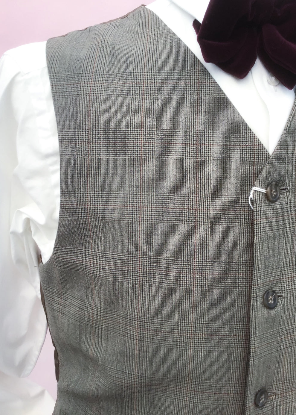 1970s Prince of Wales Check Waistcoat by Principles 38” – Top Notch Vintage