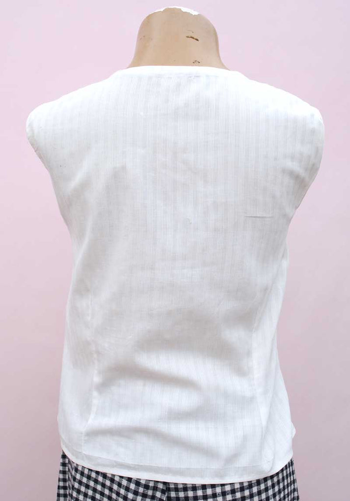 1910s Antique White Linen Chemise Top • Crochet Lace – Top Notch Vintage